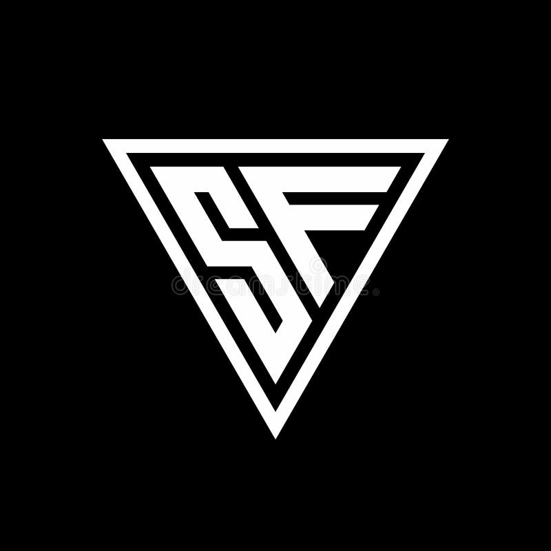 SF Logo Monogram with Triangle Shape Designs Template Stock Vector ...