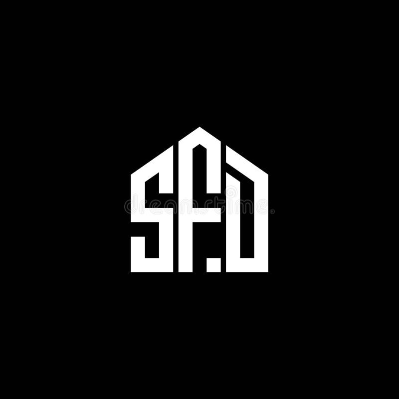SFD Letter Logo Design on BLACK Background. SFD Creative Initials ...