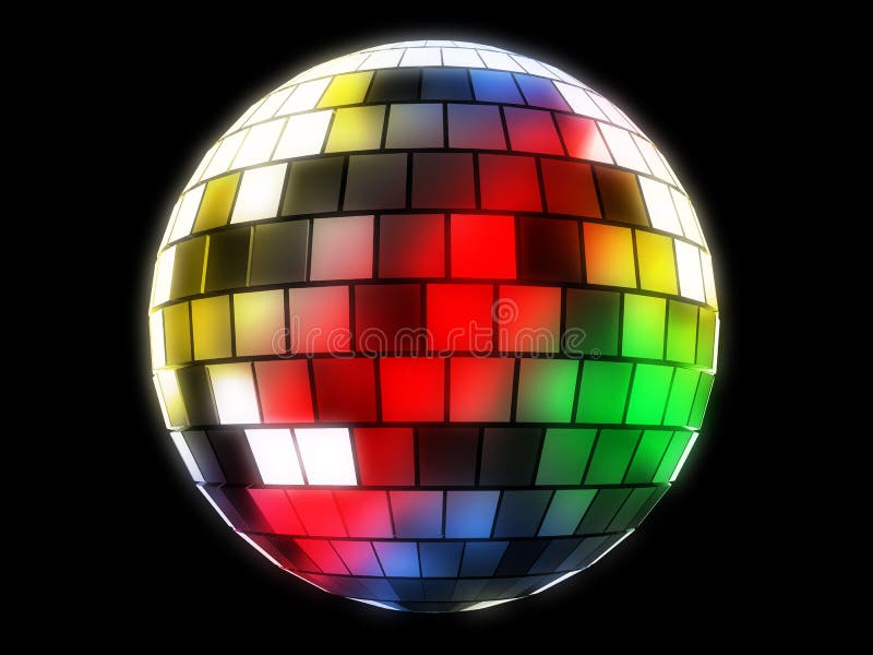 Sfera della discoteca 3d illustrazione di stock. Illustrazione di ...