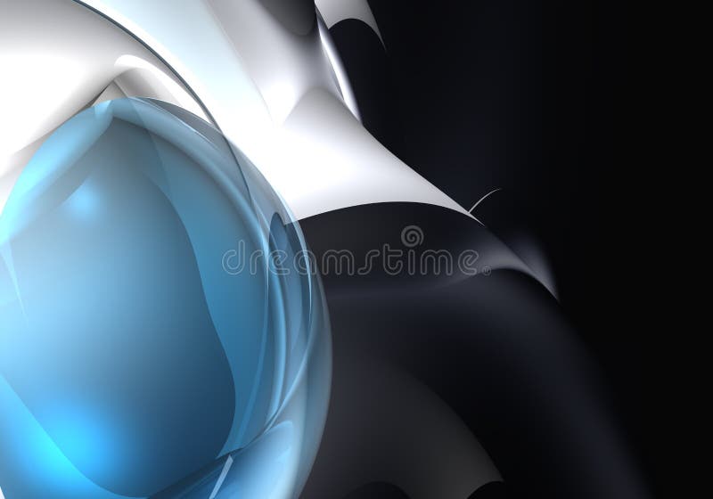Sfera blu grande illustrazione di stock. Illustrazione di cromo - 563033