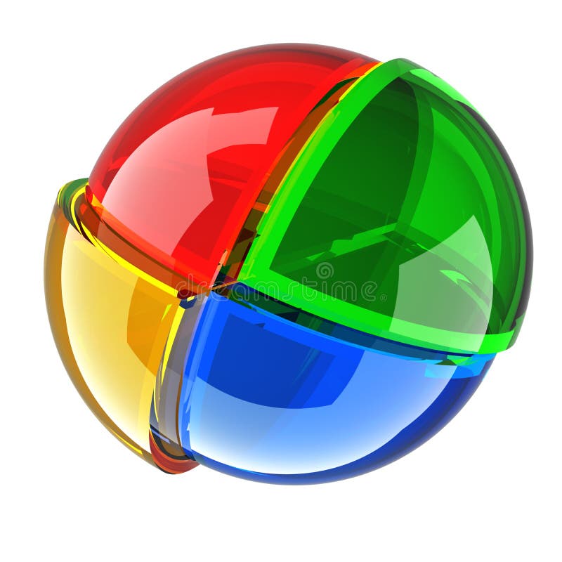 Sfera di vetro colorata illustrazione di stock. Illustrazione di colore ...