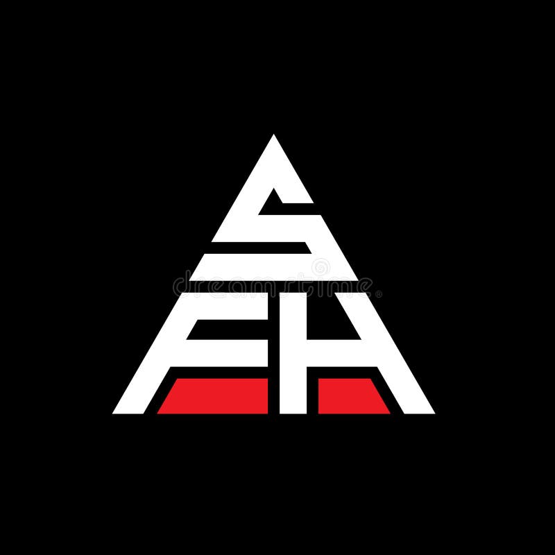 SFH Triangle Letter Logo Design with Triangle Shape. SFH Triangle Logo ...