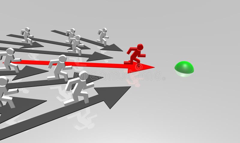 Concetto Di Vettore Di Sfida Di Affari Con Il Salto Con L'asta Di Salto ...