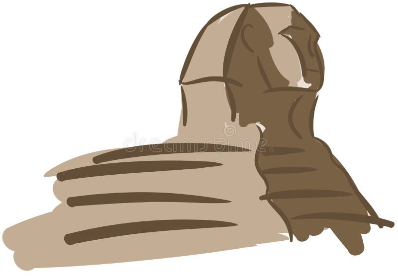 Sfinge Variopinta Stilizzata Isolata Illustrazione Vettoriale ...