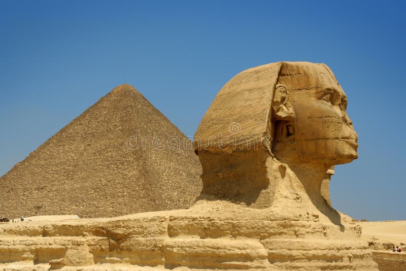 Głowa Wielki Sfinks Giza, Egipt Zdjęcie Stock - Obraz złożonej z ...