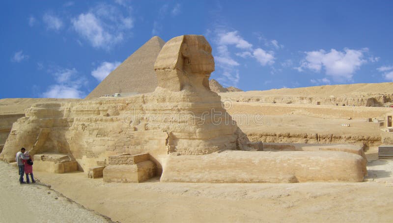 Abstrakt Przygląda Się Przyszłościowego Przyglądającego Sfinksa Obraz ...