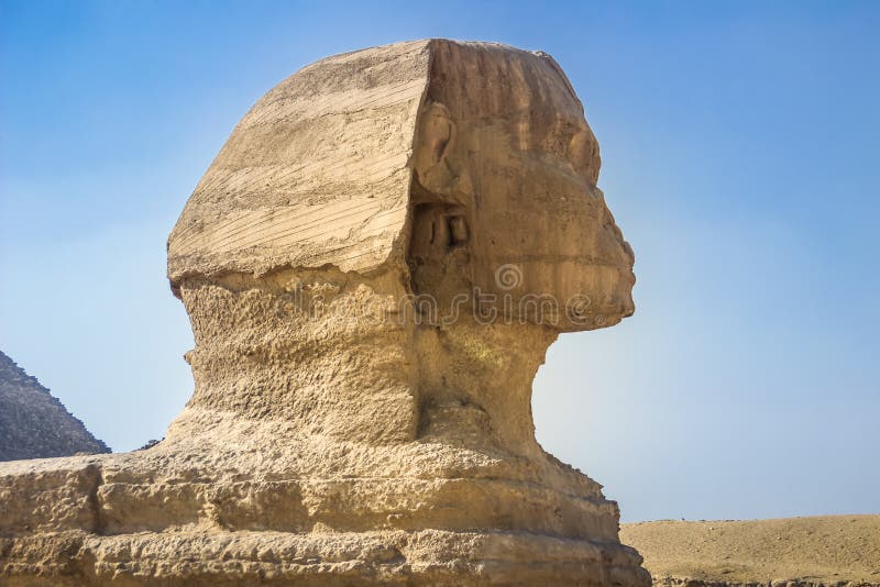Cairo Zbliżenia Egypt Sideview Sfinksa Podróż Obraz Stock - Obraz ...