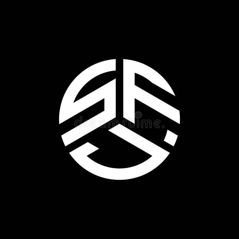 SFJ Letter Logo Design on Black Background. SFJ Creative Initials ...