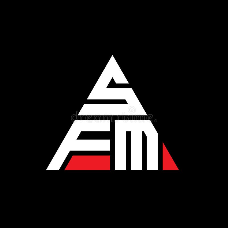 SFM Triangle Letter Logo Design with Triangle Shape. SFM Triangle Logo ...