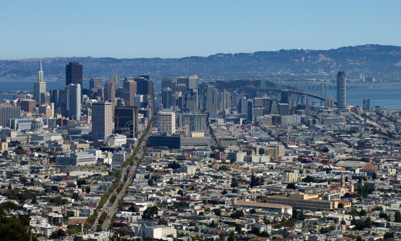 SFO skyline stock photo. Image of street, architecture - 4314814