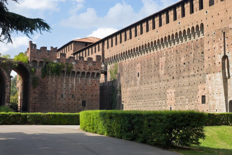 Sforza Castle. Milan, Italy. Stock Image - Image of sightseeing ...