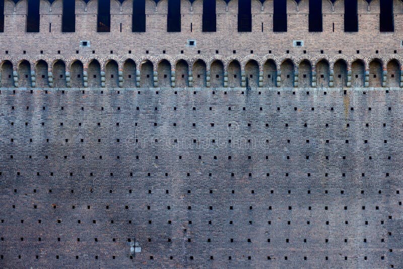 Sforza castle wall stock image. Image of sforzesco, sforza - 41051381