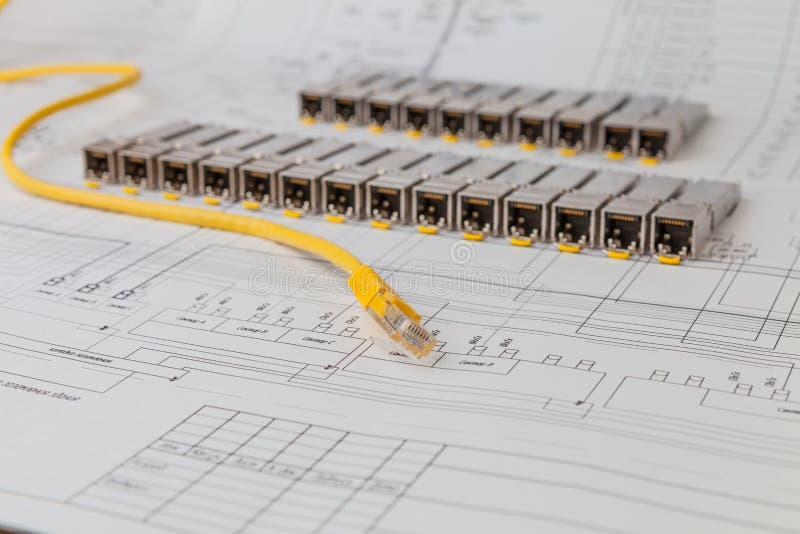 SFP Network Modules for Network Switch and Patch Cord Stock Image ...