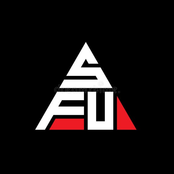 SFU Triangle Letter Logo Design with Triangle Shape. SFU Triangle Logo ...