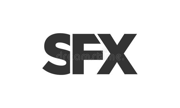 SFX Logo Design Template with Strong and Modern Bold Text. Initial ...