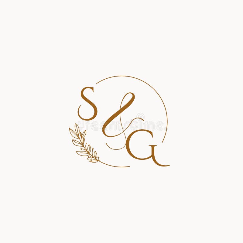 SG Initial Wedding Monogram Logo Stock Illustration - Illustration of ...