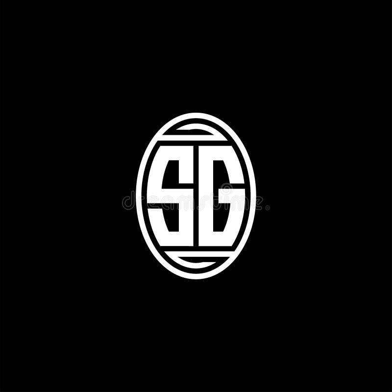 SG Monogram Logo Isolated on Oval Rotate Shape Stock Vector ...