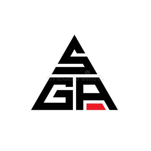 SGA Triangle Letter Logo Design with Triangle Shape. SGA Triangle Logo ...