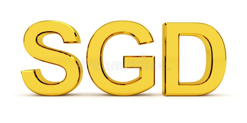 SGD Singapore Dollar Currency Code Stock Illustration - Illustration of ...