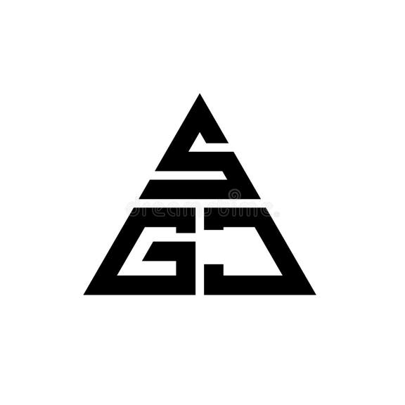 SGJ Triangle Letter Logo Design with Triangle Shape. SGJ Triangle Logo ...