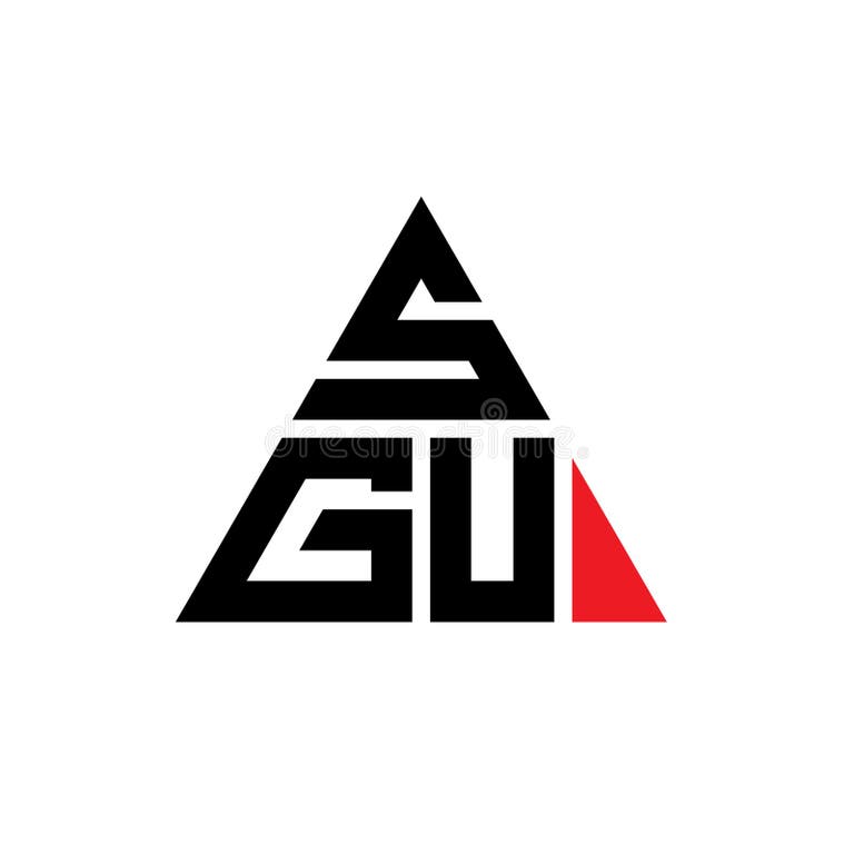 SGU Triangle Letter Logo Design with Triangle Shape. SGU Triangle Logo ...