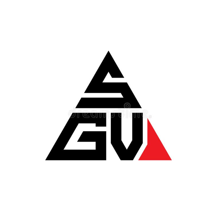 SGV Triangle Letter Logo Design with Triangle Shape. SGV Triangle Logo ...