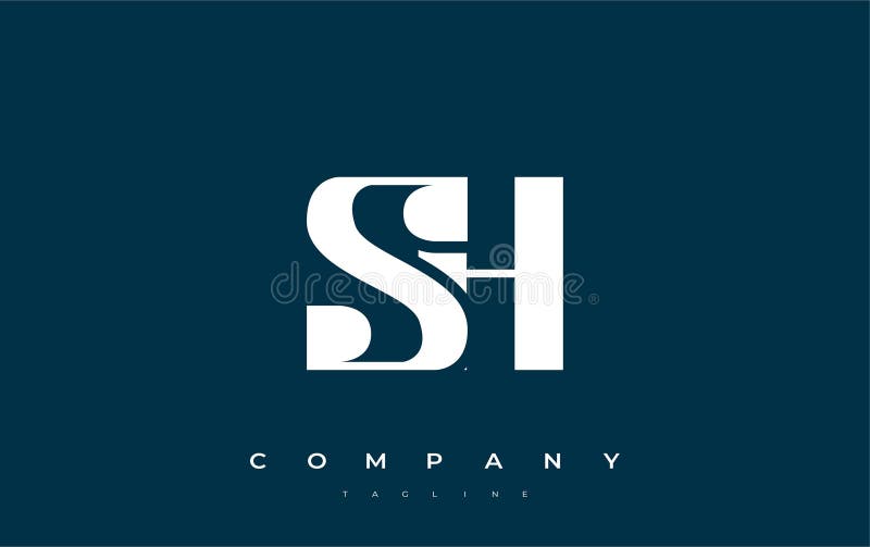 SH Abstract Geometric Logo Design Stock Vector - Illustration of ...