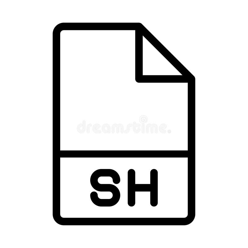 Sh File Type Icons. Files and Document Format Design Icon Symbol Stock ...