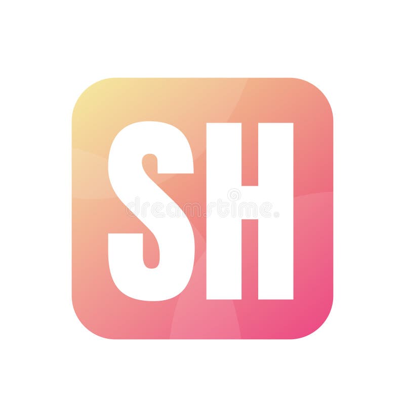SH Letter Logo Design with Simple Style Stock Vector - Illustration of ...