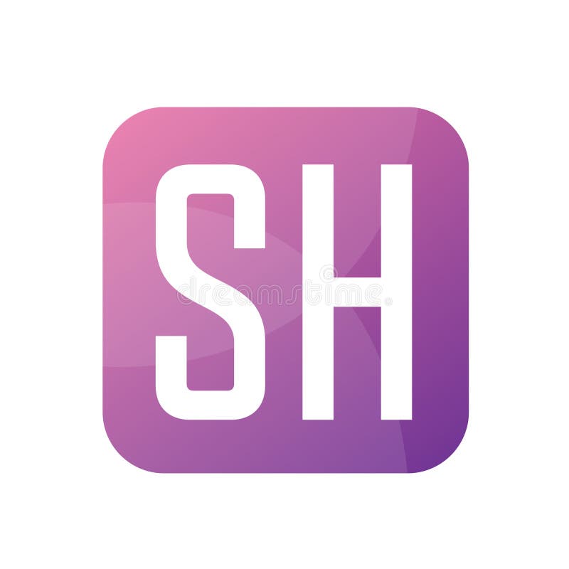 SH Letter Logo Design with Simple Style Stock Vector - Illustration of ...