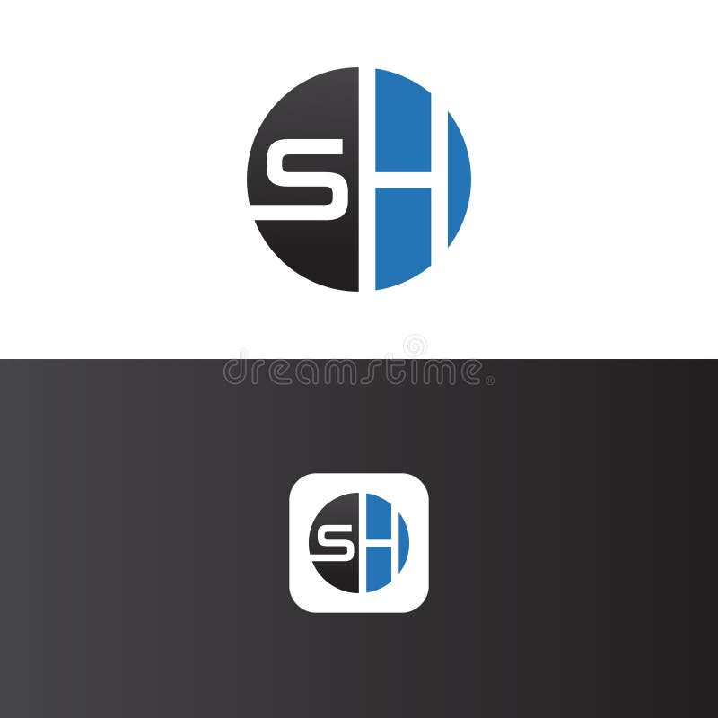 SH Letter Logo Design Template Vector Stock Vector - Illustration of ...