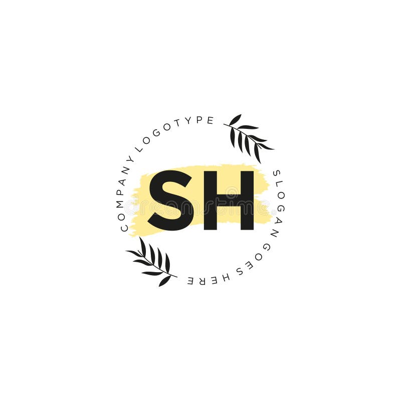 SH Letter Logo Icon Design Template Elements Stock Vector ...