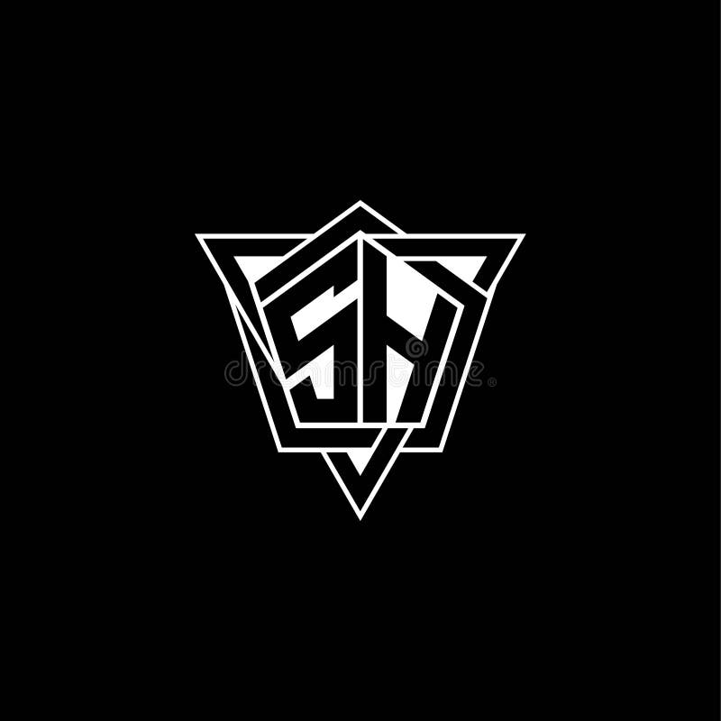 SH Logo Monogram Geometric Modern Design Stock Vector - Illustration of ...