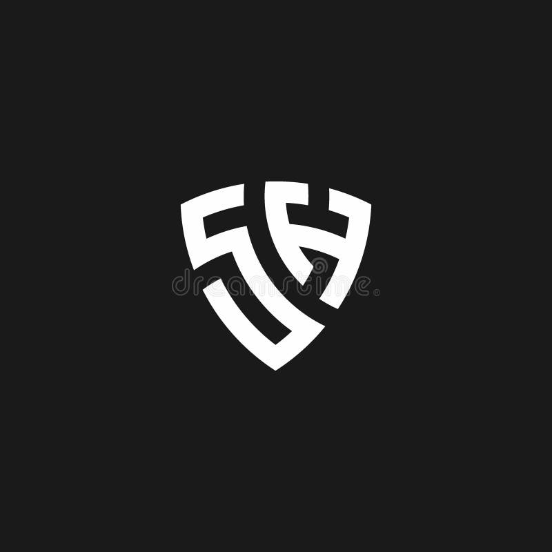 SH Monogram Logo with Shield Shape Stock Vector - Illustration of ... SH Monogram Logo with Shield Shape Stock Vector - Illustration of ...