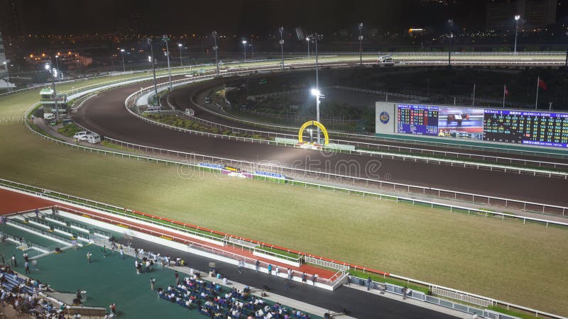 Sha Tin Racecourse at Night Editorial Photo - Image of competition ...