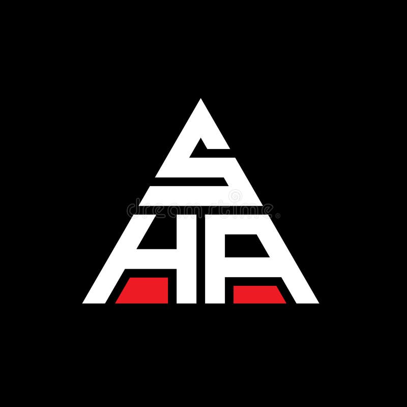 SHA Triangle Letter Logo Design with Triangle Shape. SHA Triangle Logo ...