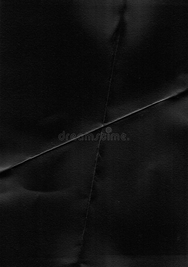 Shabby Black Texture Sheet of Paper with a Diagonal Crease Stock Image ...