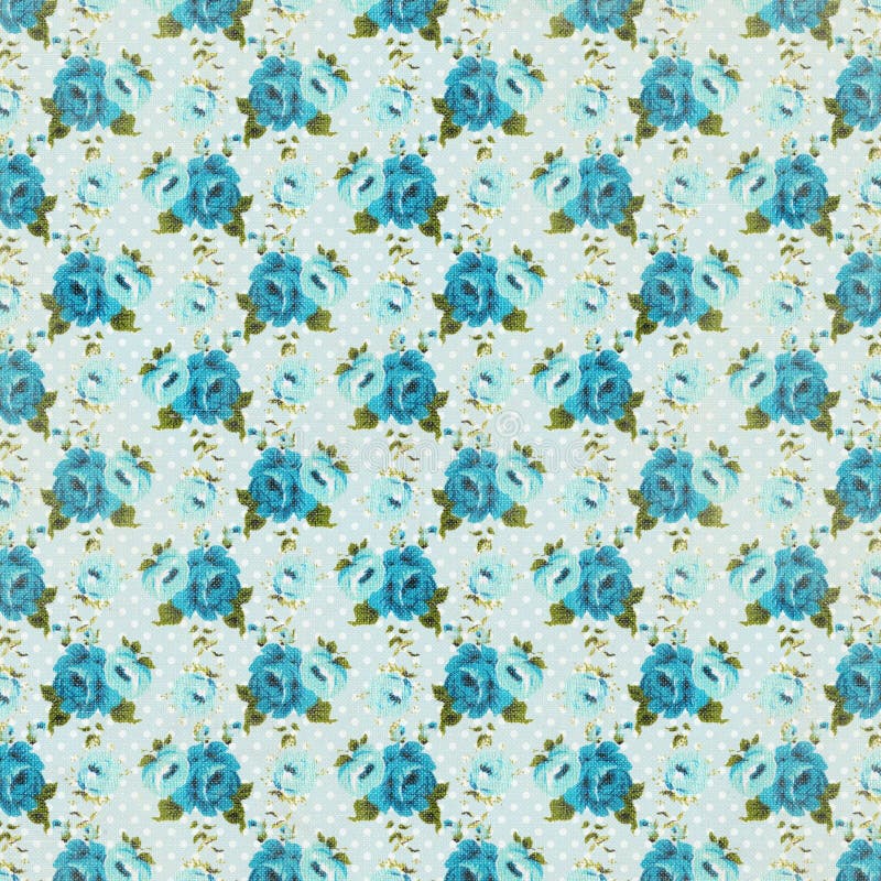 Shabby Blue Vintage Floral Rose Background Repeat Stock Image - Image ...