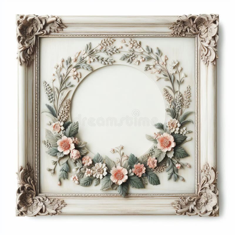 Shabby Chic Frame a Frame with a Distressed or Weathered Finsh Stock ...