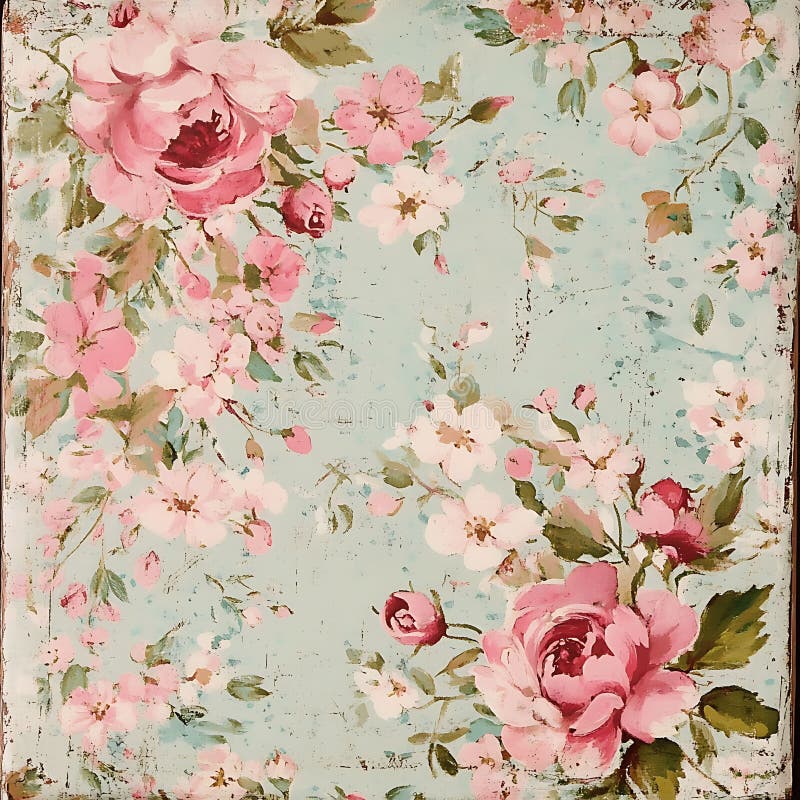 Shabby Chic Home Decor Pattern Stock Illustration - Illustration of ...