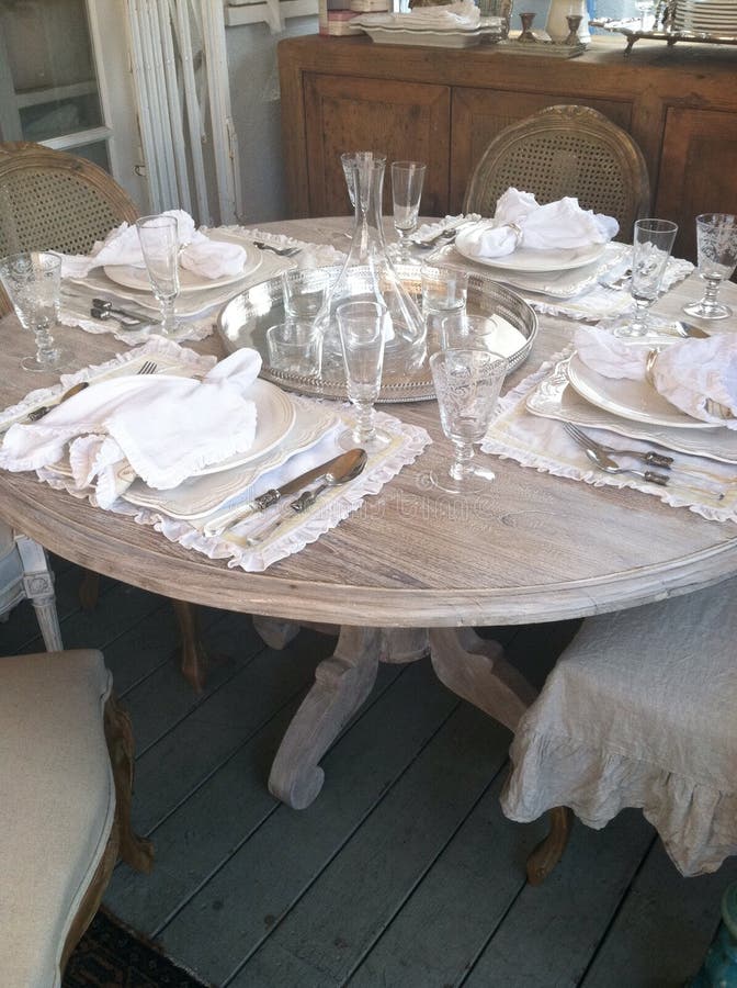 Shabby chic table stock photo. Image of chic, ready, french - 51007520