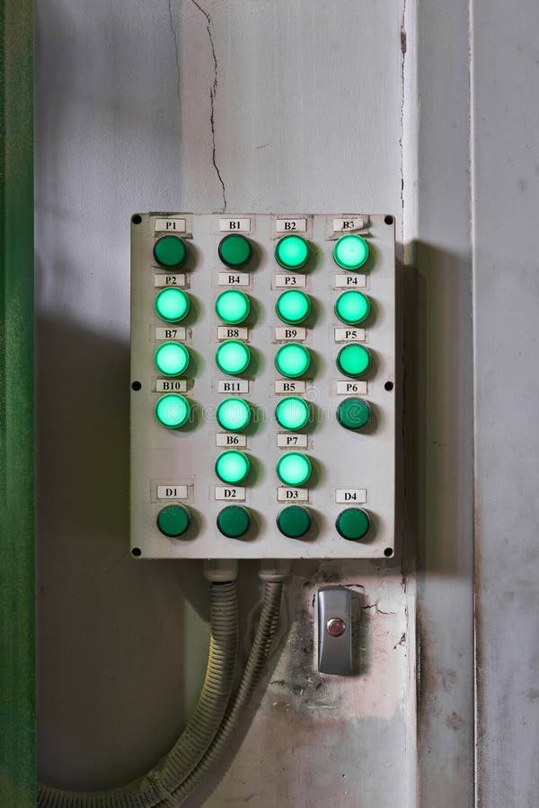 Shabby Control Panel for Some Industrial Processes with Luminous ...