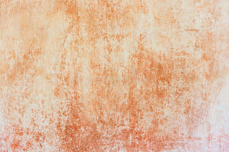 Shabby Washed Out Whitewash on Orange Wall Texture and Background Stock ...