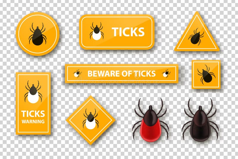 Tick warning sign stock vector. Illustration of warning - 19643461