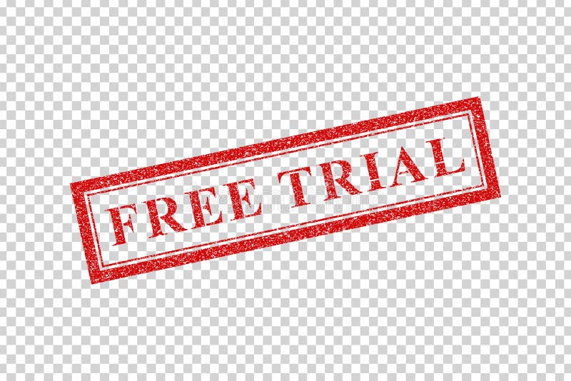 Vector Realistic Isolated Rubber Stamp of Free Trial Logo for Template ...