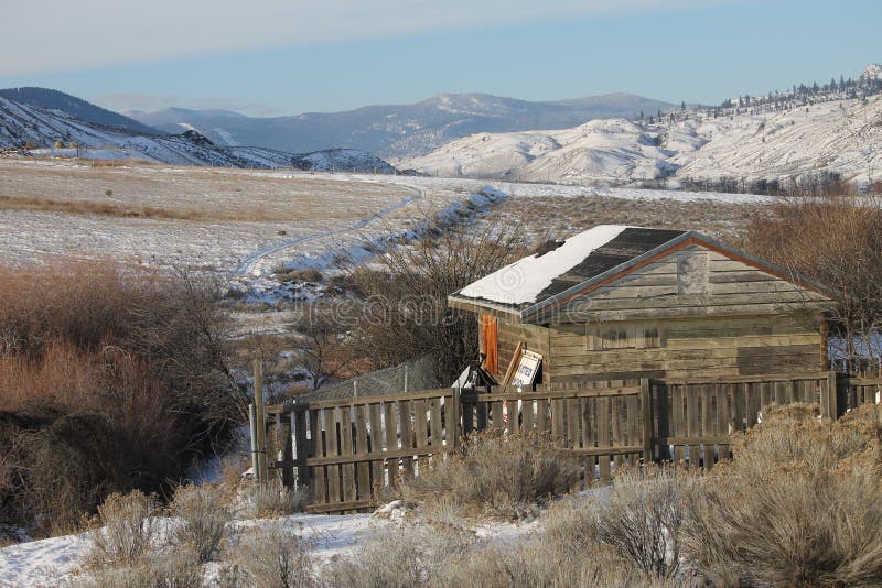 Shack by the Creek in the Winter Stock Photo - Image of shack, homes ...