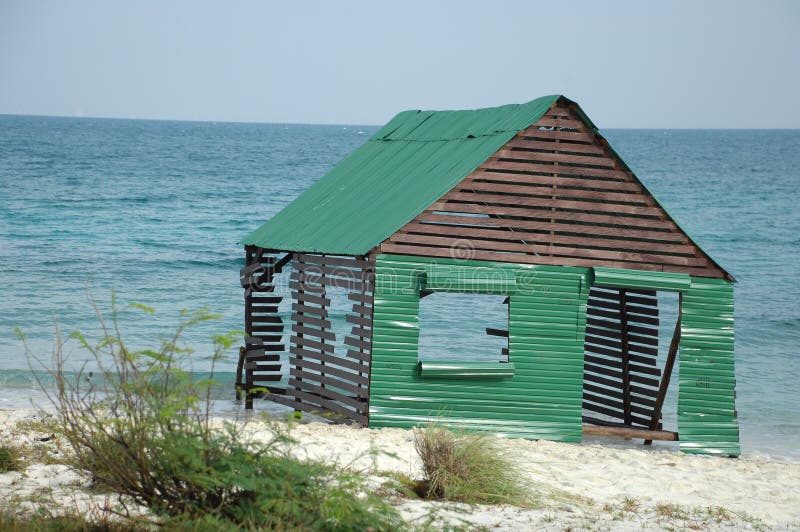 Shack by sea stock photo. Image of walls, covered, roof - 28898836