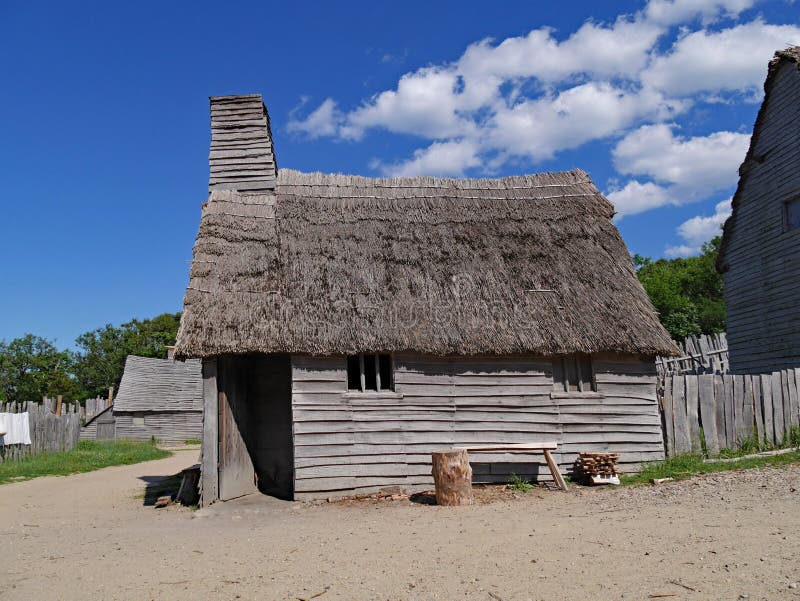 Shack with thatched roof stock photo. Image of shack - 208285322