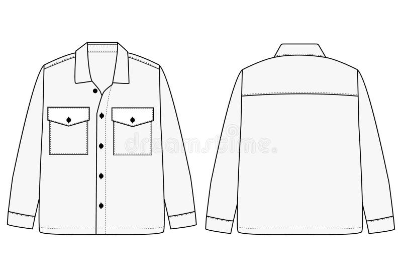 Shacket Jacket Man Fashion Vector Illustration Design Stock ...