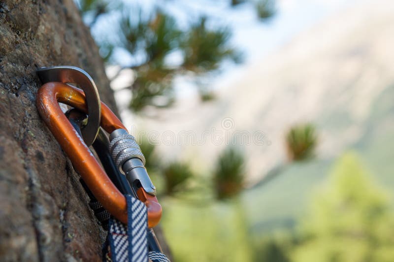 Shackle for climbing stock photo. Image of knot, climb - 46916922